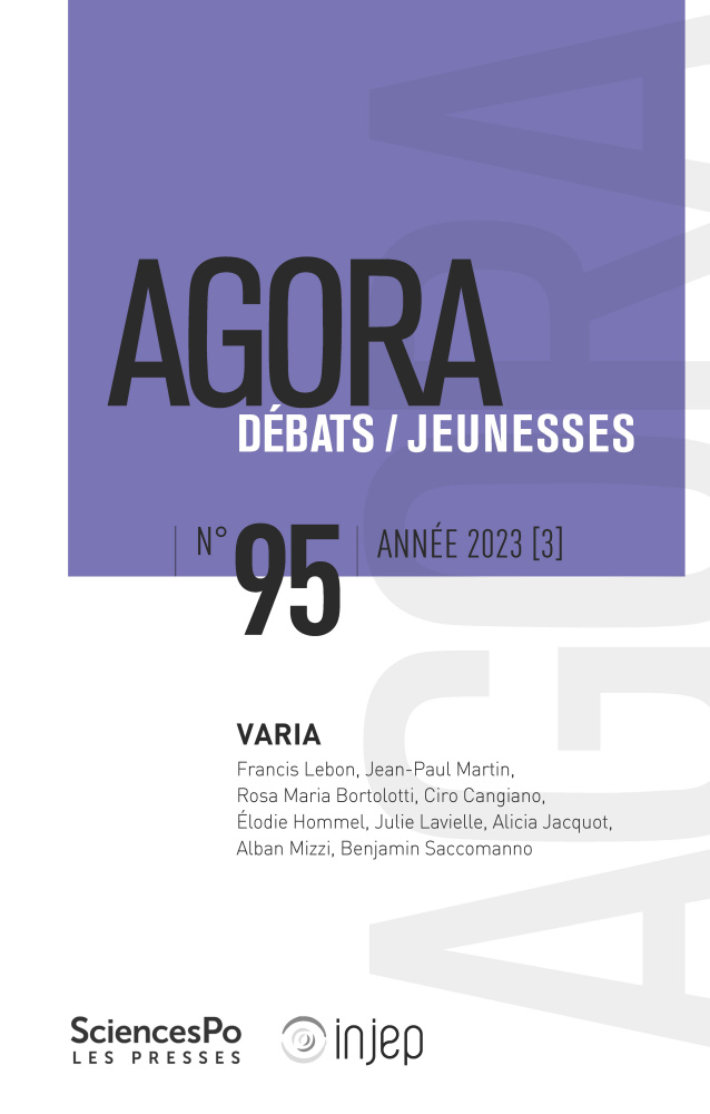 Agora débats-jeunesses 95, 2023-3 - Presses de Sciences Po